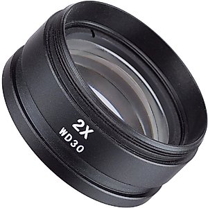 AmScope SM20 2X Barlow Lens For SM and SW Stereo Microscopes (48mm)
