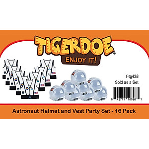 Tigerdoe - Astronaut Costume for Kids - Vests, Helmets, and Astronaut Party Favors - Outer Space Party - NASA Party (Astronaut Vests and Helmets)