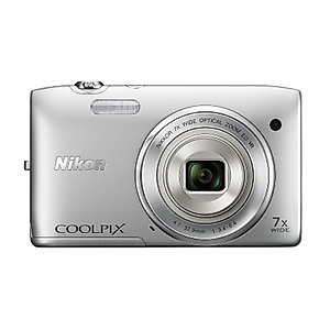 Nikon COOLPIX S3500 20.1 MP Digital Camera with 7x Zoom (Silver) (OLD MODEL) (Renewed)