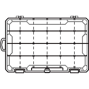 Flambeau Outdoors 4007 Tuff Tainer, Fishing Tackle Tray Box, Includes [12] Zerust Dividers, 24 Compartments