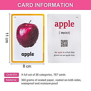 Richardy 45PCS/Set Daily Routines Kids Gifts English Flash Cards Pocket Card Educational Learning Toys for Children Pre-School Educational