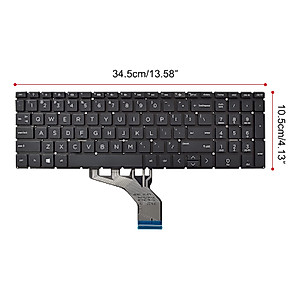 SUNMALL Replacement Keyboard Compatible with HP 250 G7 255 G7 15-DA 15-DB 15-DK 15-DR 15-DW 15-DU 15S-DU 15-DY 15s-DY 15s-EQ 15-EF 15s-FQ 15-GW 17-CA.Home 17-by Black US Layout