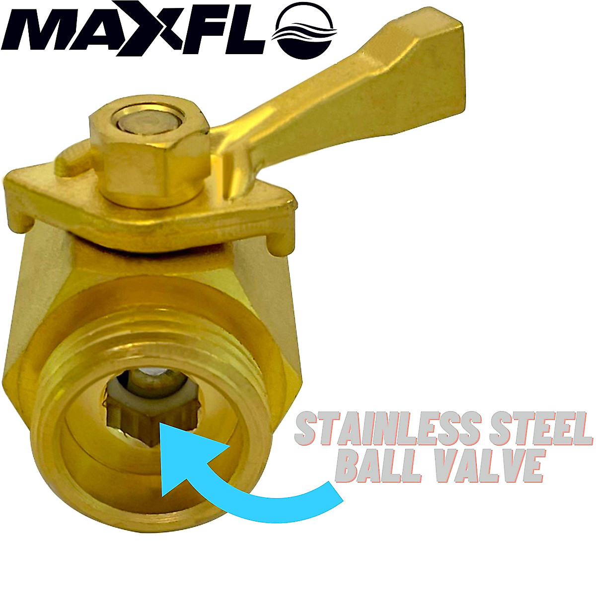 Heavy Duty Brass Hose Shut Off Valve | 2 Pack Garden Hose Connector | Water Hose Valve Shut Off | Shutoff Valve | 2 Extra Pressure Washers | Fits All Standard Hoses