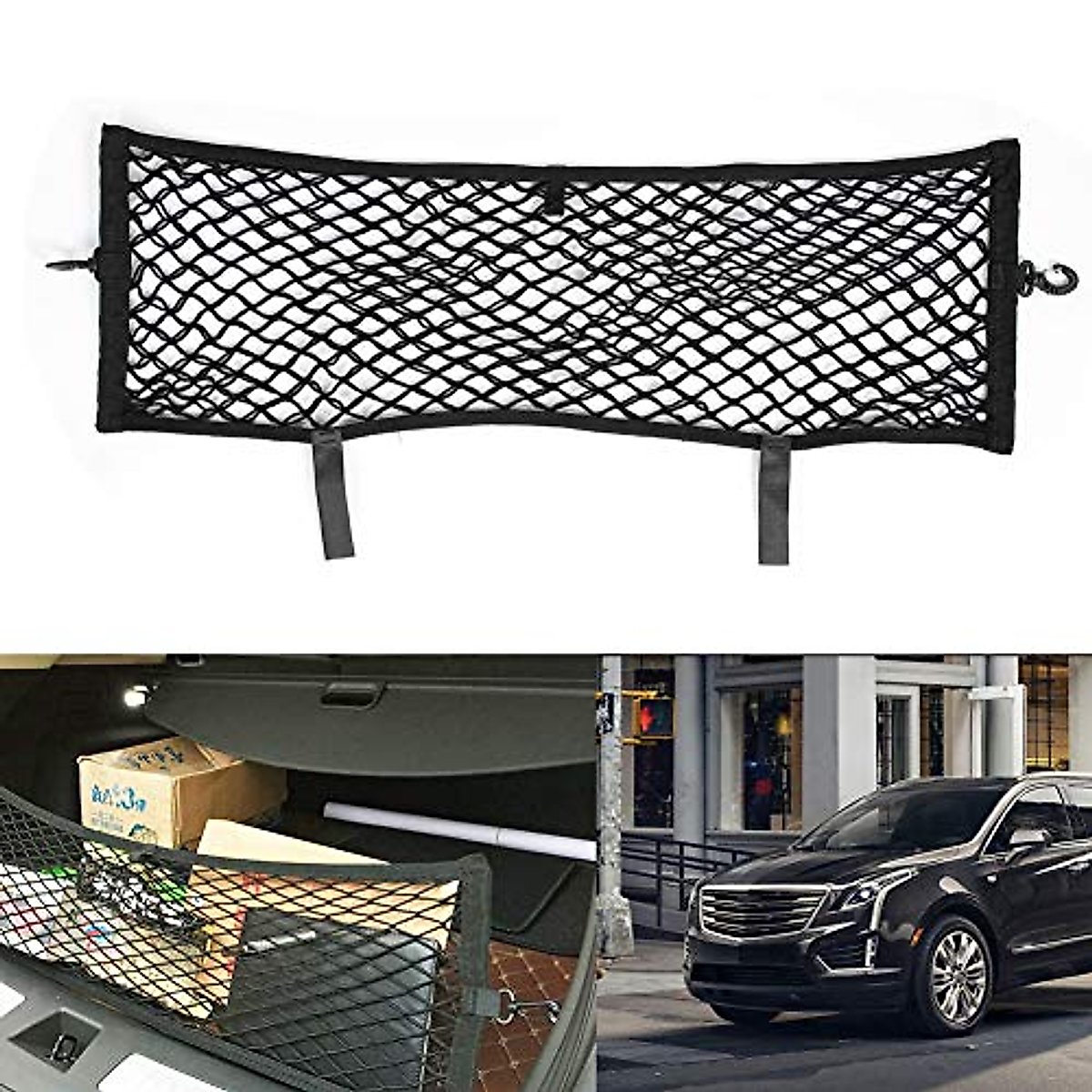 Cargo Net for Xt5 Car Cargo Net, Xt5 Cargo Net Adjustable Elastic Heavy Duty Rear Cargo Trunk Storage Organizer Net Mesh Nylon Organizer Bungee for XT5