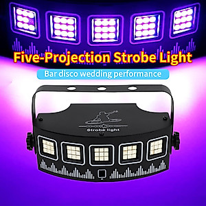 YSH Strobe Light with Remote for Parties,USB Powered Sound Activated&Speed Control &Timing Flashing Lights,45 Super Bright RGB LEDs Stage Lighting for Room Dance Party DJ Karaoke Xmas Wedding Show