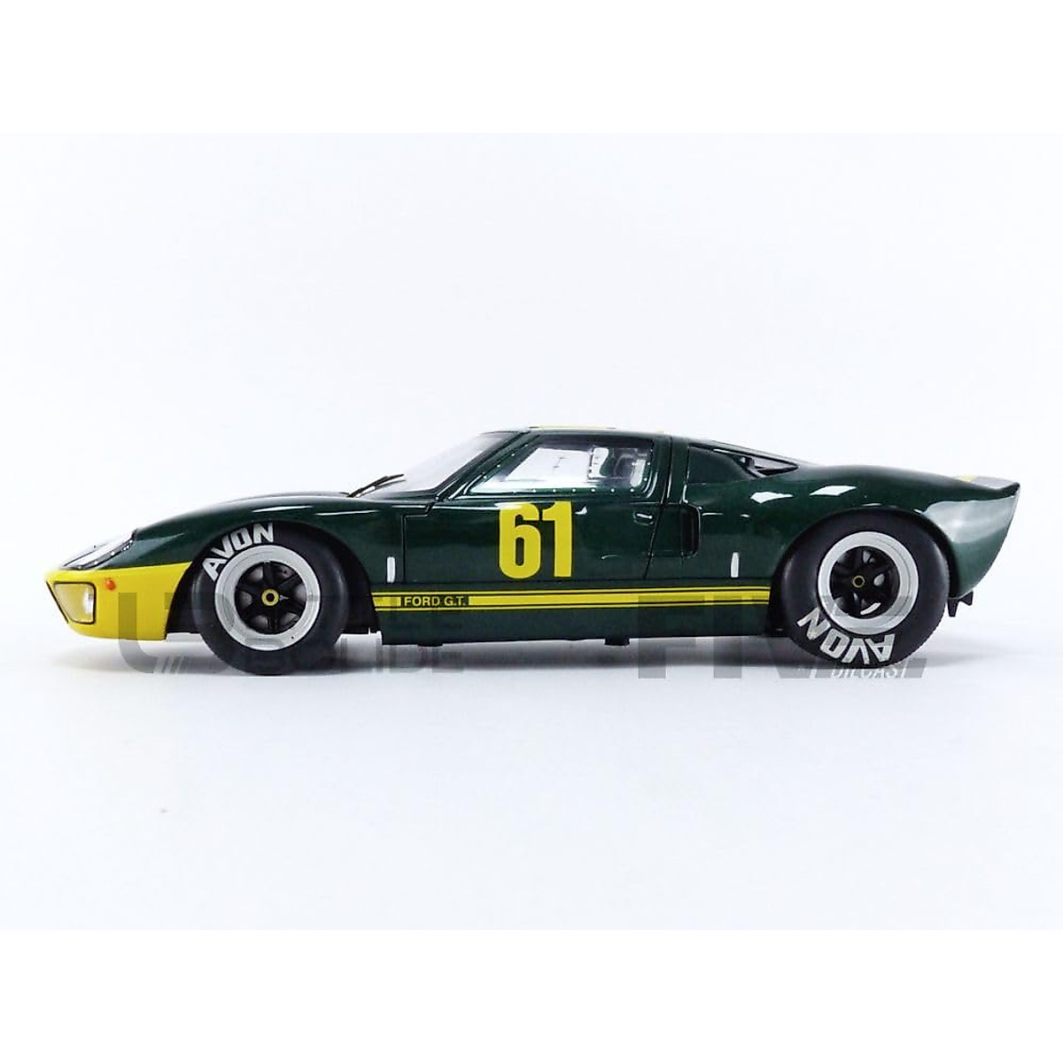 solido S1803004 Ford GT40 Mk.1 Collectible Miniature Car, Green and Yellow, 1:18 Scale