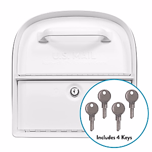 Architectural Mailboxes 6300W-10 Oasis 360 Mailbox, White