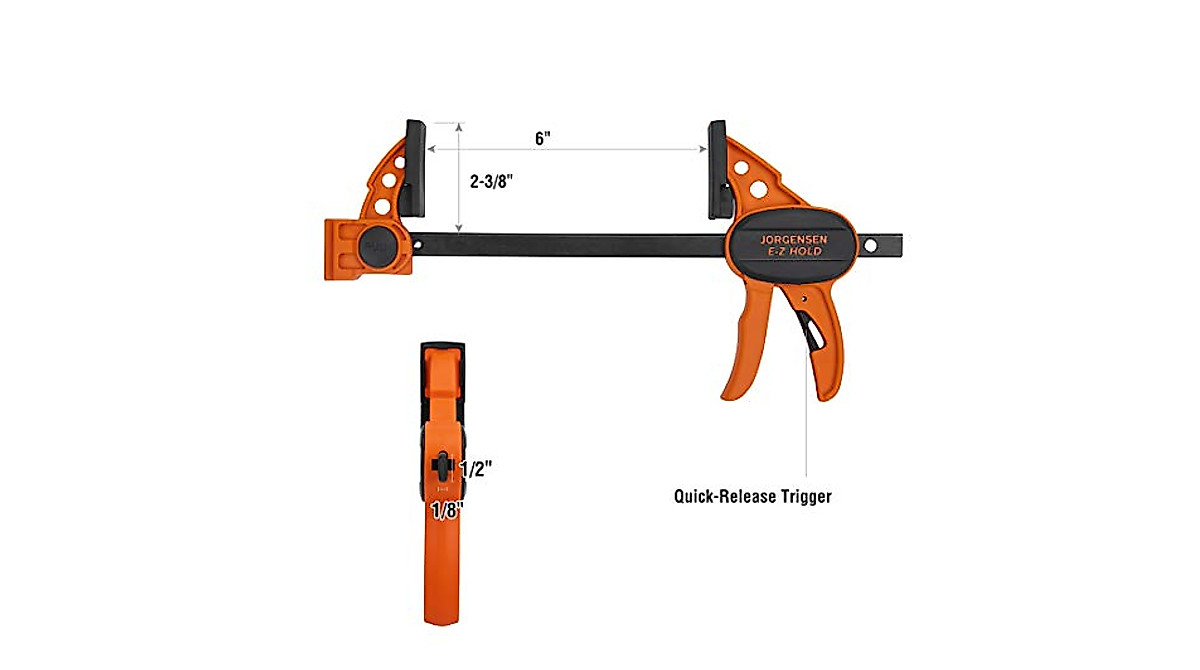 Jorgensen 6" Spreader/Bar Clamp Set - 4 Pack for Woodworking & DIY