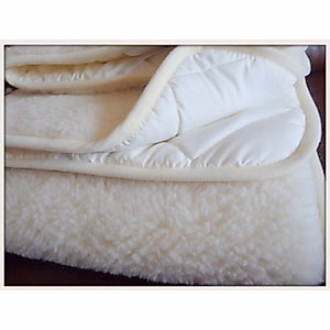 Luxury & Warm ! Reversible Mattress Topper/Pads, 100% Merino Wool Underblanket (King 79" x 79")
