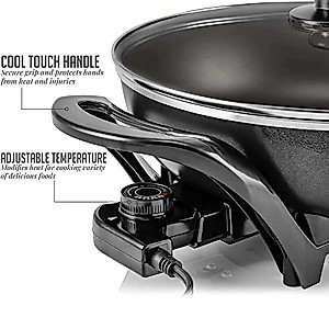 13 Inch Nonstick Electric Skillet - for Roast Fry Steam