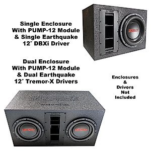 EARTHQUAKE Sound PUMP-12 Dual 12-Inch Horn Loaded Passive Bass Radiator Module for Home and Car Subwoofer Enclosures
