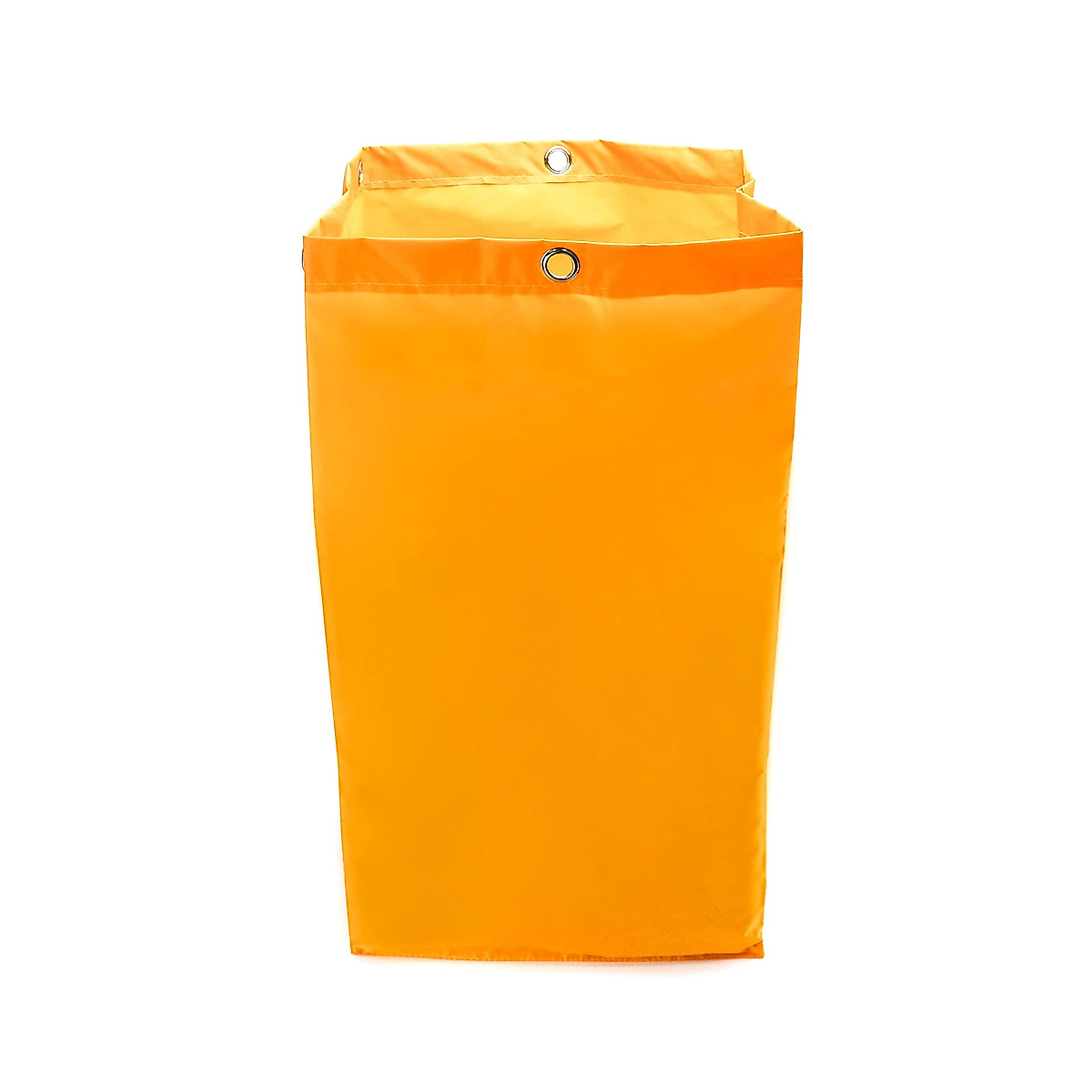 QWORK Janitorial Cart Bag, 24 Gallon Waterproof Large Capacity Padded Housekeeping Commercial Replacement Cleaning Cart Bag for Collecting Trash or Clothing (Yellow), 2 Pack