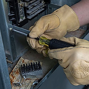 Klein Tools 32510 Magnetic Multibit Screwdriver with Sturdy Torx, Hex, Spanner, Tri-Wing, Torq and Nut Tamperproof Bits and Storage Block