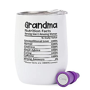 Heartfelt Grandma Tumbler - 12oz - Best Grandma Ever Tumbler - Best Grandma Gifts - Grandma Mug - Grandma Birthday Gifts - First Time Grandma Gifts from Granddaughter, Grandson, Grandkids