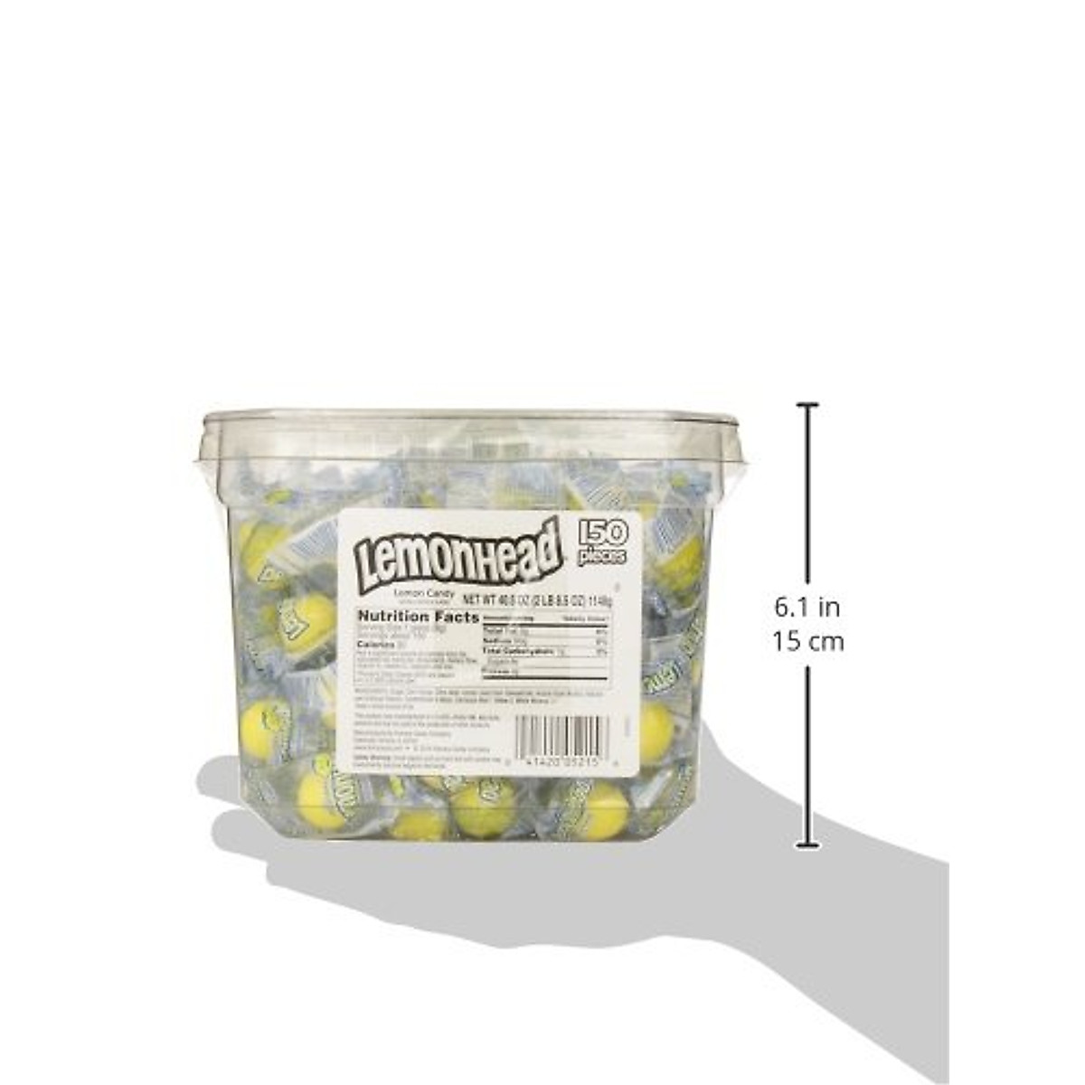 Lemonhead Hard Lemon Candy, Individually Wrapped Candy (150 Count)