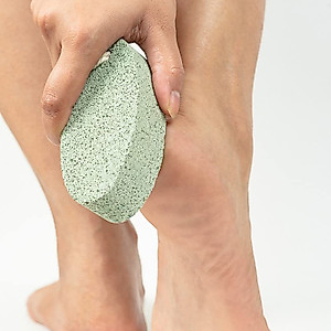 Nat Habit - Back To Natural Secrets Everyday Original Pumice Stone For Feet Care, Ergonomically Designed| Exfoliates Dead Skin, Softens Feet & Ankles (Single Pack) (Pack Of 1) Green Grey
