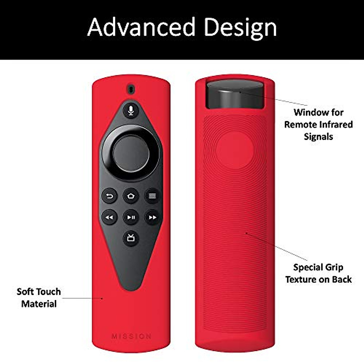 Made for Amazon Remote Cover Case, for Alexa Voice Remote Lite | Red