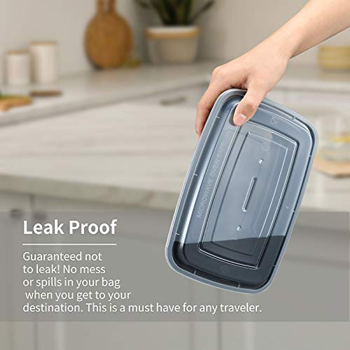 Plastic Meal Prep Containers 28oz 50 Pack, Food Storage Containers with Lids Airtight, Food Prep Containers for Freezer, Reusable Bento Lunch Box Togo Food Box, Disposable Takeout Deli Containers