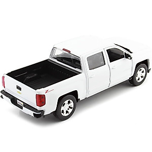 Motormax 2017 Chevy Silverado 1500 LT Z71 Crew Cab Pickup Truck 1/24 Scale Diecast Model Car White