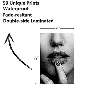 Wall Collage Kit, Black & White Aesthetic Pictures, 50PCS 4x6 Inch Picture Collage Kit for Wall Aesthetic, Teen Girls Bedroom Decor, Dorm Wall Decor, Photo Collection,Cute Wall Decor for Teen 1