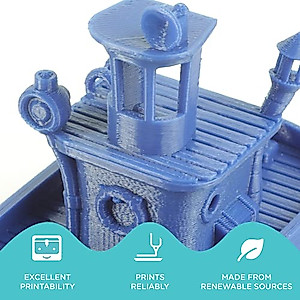 Polymaker PLA Filament 1.75mm Blue, 1kg Spool High Rigidity PLA Filament 1.75 - PolyLite PLA 3D Printer Filament, Print with Most 3D Printers Using 3D Filament