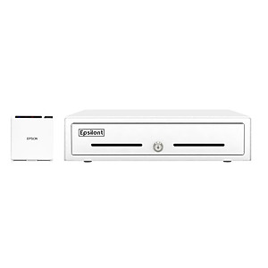 Epsilont Star Micronics TSP143III USB Receipt Printer 16" by 16" Cash Drawer 5 Bill 8 Coin Compatible with Square