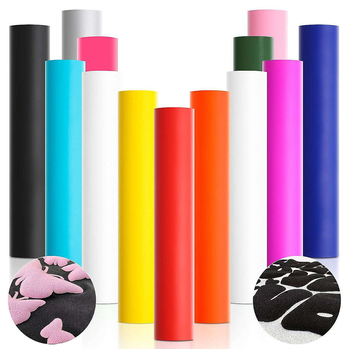 TransWonder 3D Puff Vinyl HTV Sheets - Vibrant & Easy to Use