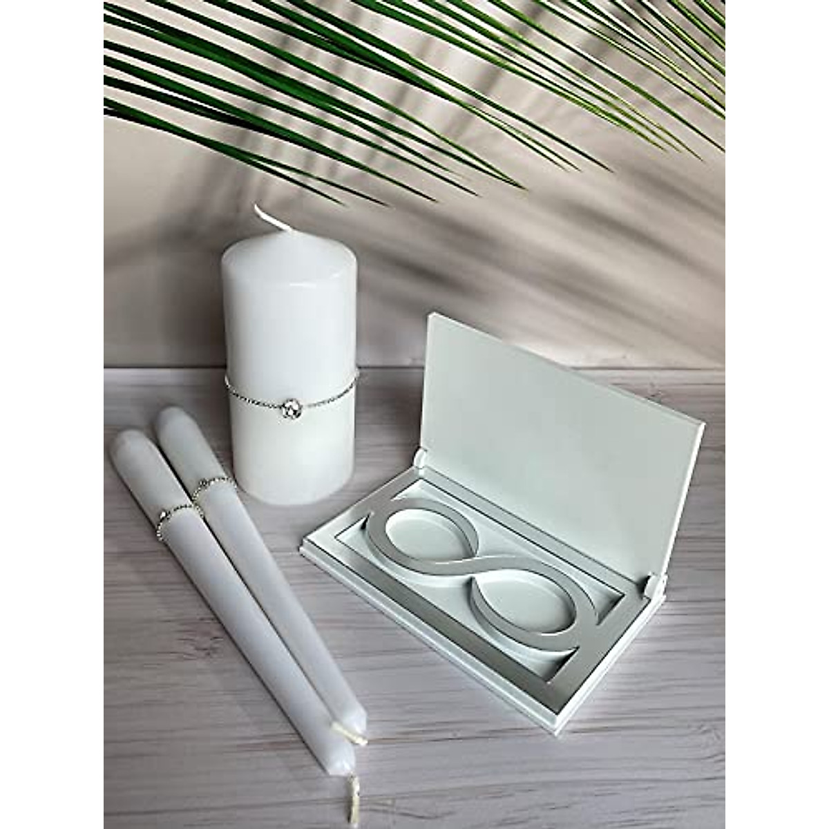Magik Life Unity Candle Set for Wedding - Wedding Accessories for Reception and Ceremony - Candle Sets - 6 Inch Pillar and 2 10 Inch Tapers - Decorative Pillars White