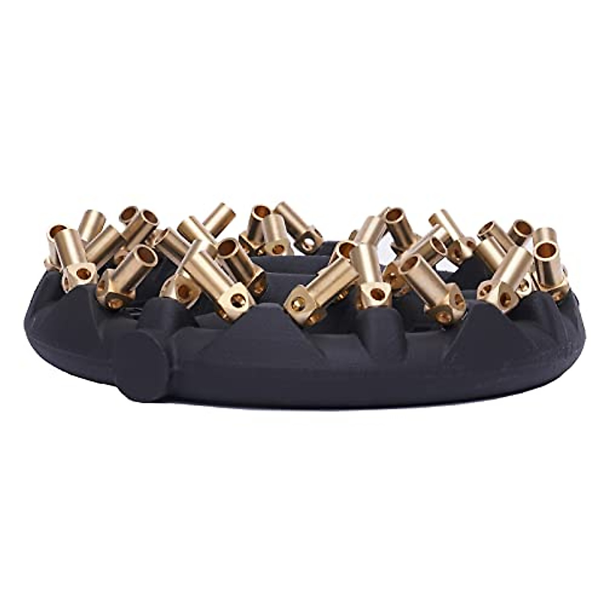 TFCFL 32 Tips Natural Gas Jet Burner, 176,000 BTU Round Shape Nozzle Jet Cast Iron Body with Brass Tips for Chinese Wok Range Grilling Stir Fry