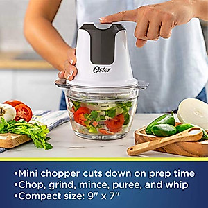 Oster 2130489 3 Cup Mini Food Chopper, White