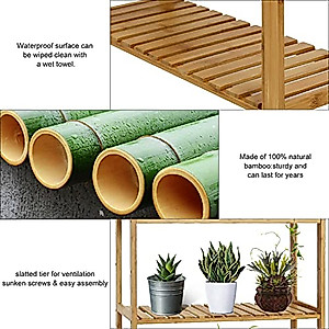 KINBOR BABY Kinborbaby Storage Shelf Bamboo Shelf - Bathroom Shelf, Bamboo Shelf, Bamboo Bookshelf, Bathroom Rack