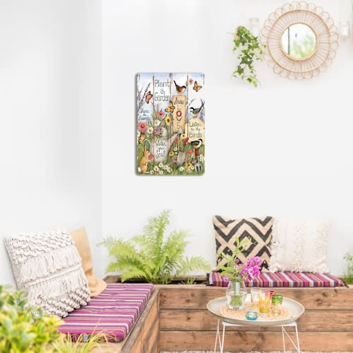 Vintage Garden Metal Sign - Perfect Outdoor Wall Decor