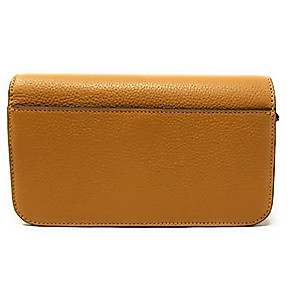 Tory Burch Women's Britten Leather Chain Wallet Tiramisu