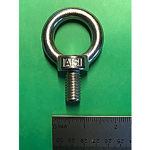 US Stainless, Stainless Steel 316 1/2" Lifting Eye Bolt 1/2" UNC Pitch of 1/2"-13 Marine Grade