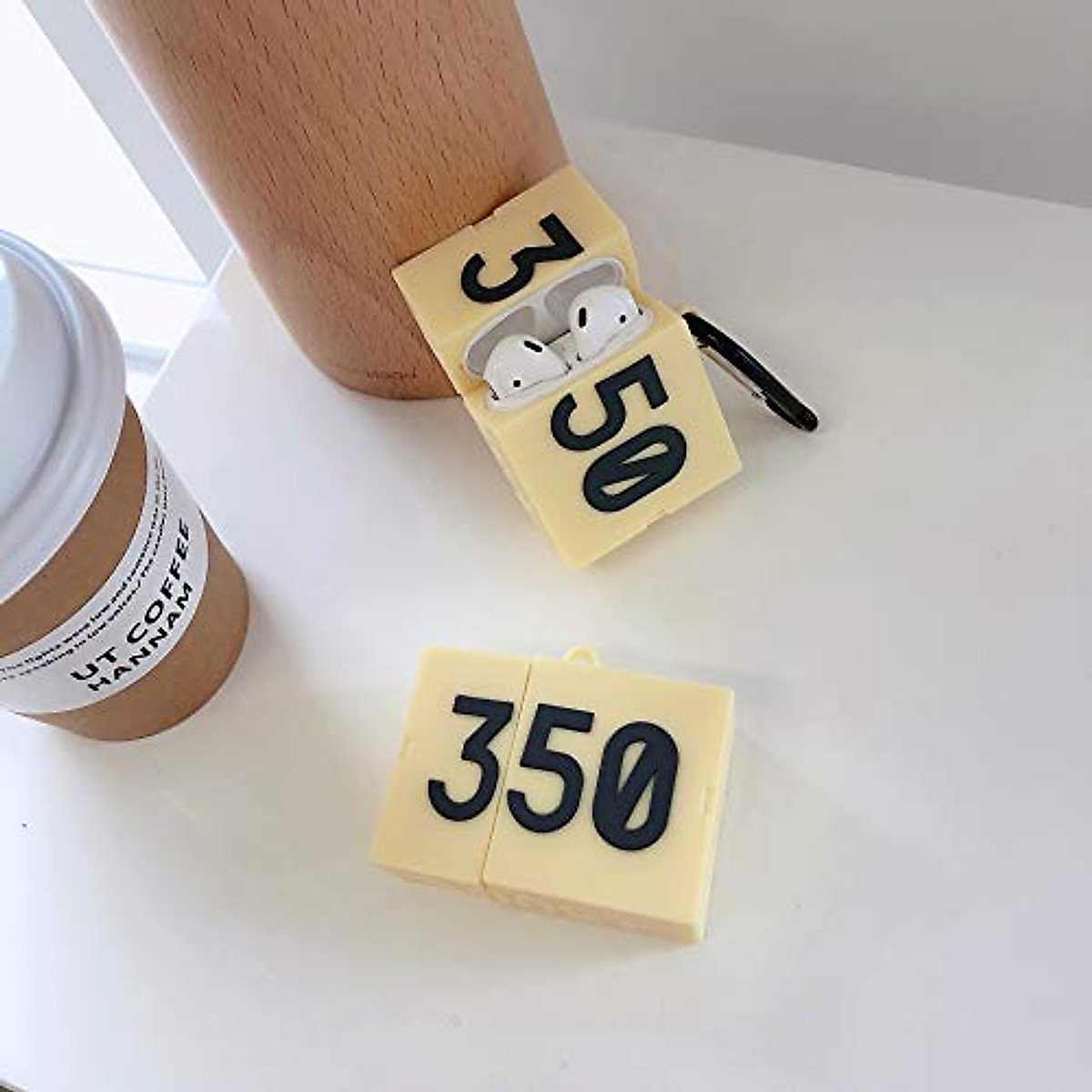 Airpods Case, Silicone Sneaker 350 Shoe Box Case Compatible for Airpods 2/1, Shockproof Airpod Case Cover Accessories with Keychain for Kids Girls Teens Boys Men Women