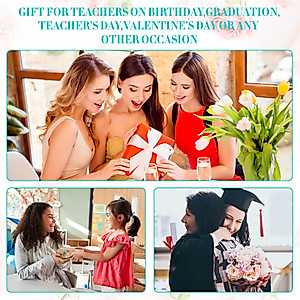 Rtteri 36 Pcs Christmas Gifts Teacher Appreciation Gifts in Bulk for Women 12 Insulated Tumblers Coffee Mug, 12 Makeup Bag and 12 Keychains, Thank You Retirement Gifts for Teachers (Multicolor)