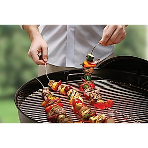 Fire Wire FWG904 Stainless Steel Flexible Grilling Skewer, Set of 2, 31-inches, Metallic