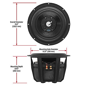 Planet Audio BBD12B 12 Inch Car Subwoofer - 2500 Watts Maximum Power, Dual 4 Ohm Voice Coil, Sold Individually, Black