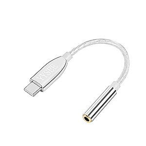 YYSEE USB C to 3.5mm Audio Adapter USB C Headphone Adapter 32bit 384KHz USB C DAC Realtek ALC5686 Type C to AUX Audio Jack Adapter for Pixel, Samsung,Huawei.