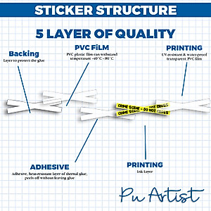 Crime Scene Tape Stickers True Crime Podcasts Stickers Funny Stickers Crime Laptop Decals Crime Tumbler Stickers Crime Water Bottle Vinyl Die Cut Sticker for Car Laptop Phone Guitar Helmet Gift Idea
