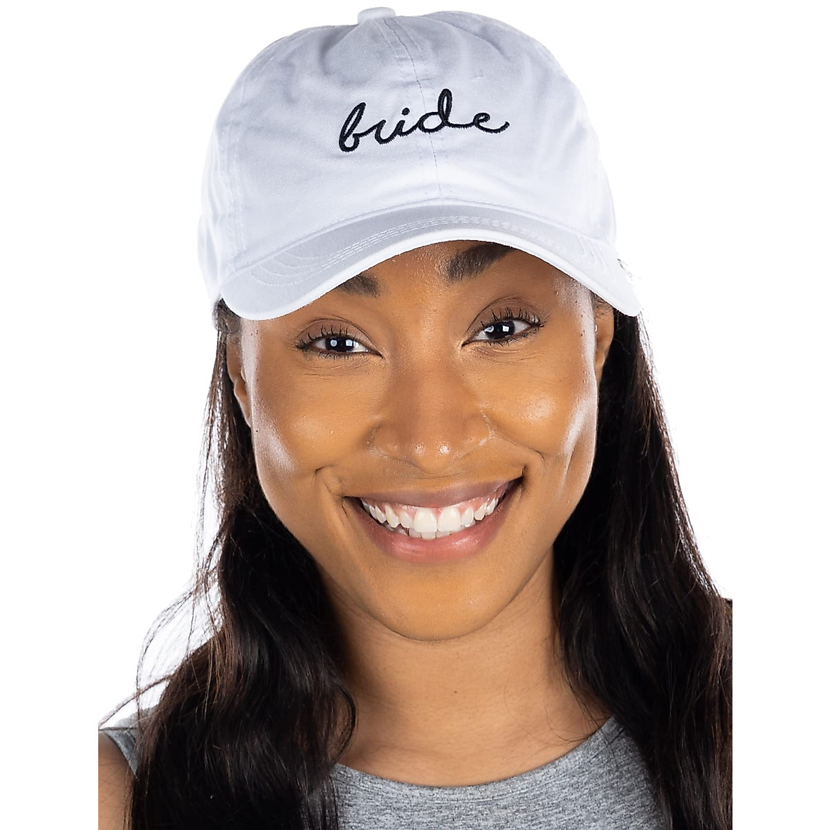 Funky Junque Dad Hat Unconstructed Low Profile Bridal Baseball Cap - Bride