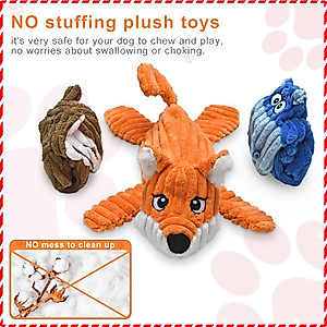 Frbyvad Dog Toy, Squeaky Christmas Dog Toys to Keep Them Busy, 3 Pack Plush Puppy Toys, Interactive Dog Toys for Large Small Dogs, Dog Chew Toy, Puppy Chew Toys for Teething, No Stuffing Dog Toys.