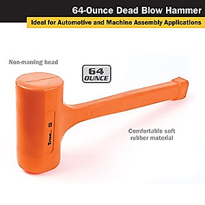 Titan 63164 64 oz. (4lb) Dead Blow Hammer Orange