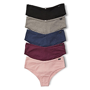 Victoria's Secret PINK Cotton Cheekster Panty Pack, Cheeky Panties for Women, Cotton Underwear, Hipster Panties, Ladies Underwear, Multi (L)