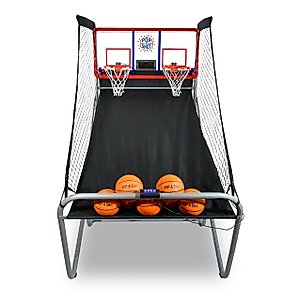 Pop-A-Shot - Indoor/Outdoor Dual Shot | Arcade Basketball Fun, Inside or Out | Sensor Scoring | 16 Game Modes | 7 Balls | Foldable Storage l for All Players