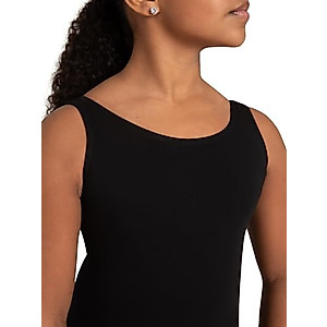 Capezio girls Classic High-neck Tank athletic leotards, Black, L