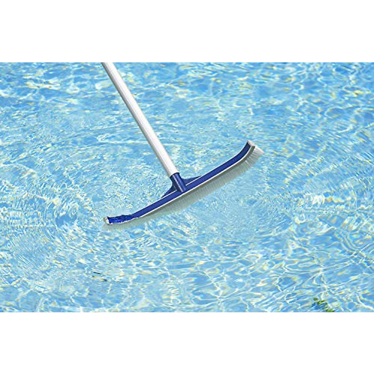 Poolmaster 20160 Heavy-Duty Vinyl Liner Swimming Brush with Rubber Bumper for Above or In Ground Pools, 18-Inches, Multi