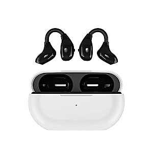 Clip On Headphones Wireless Open Ear Earbuds Bone Conduction Headphones Bone Conductor Conducting Earphones Gym Sport Running Earbuds Workout Ear Buds