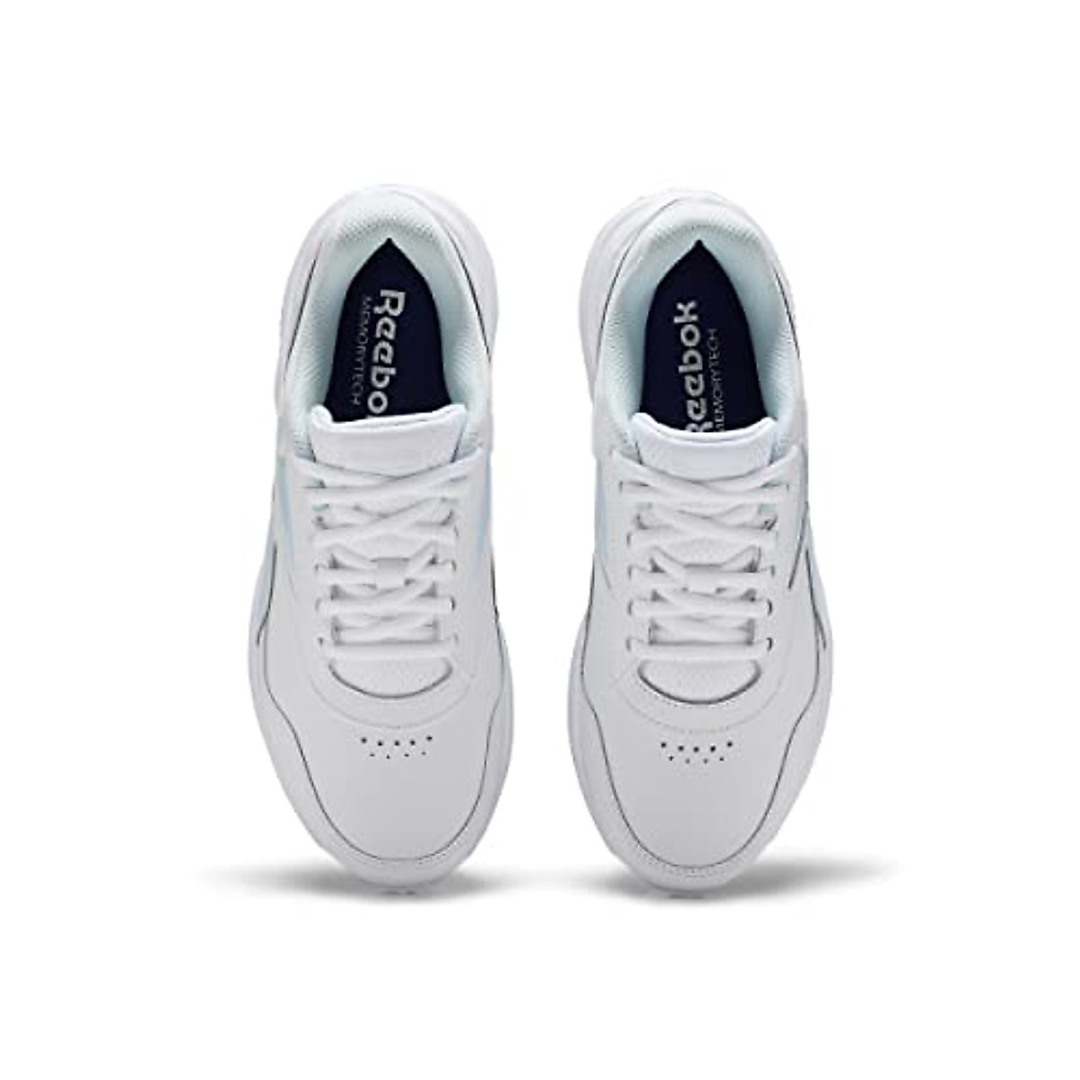 Reebok Women's Walk Ultra 7 DMX Max Shoe, White/Glass Blue/Collegiate Royal, 9