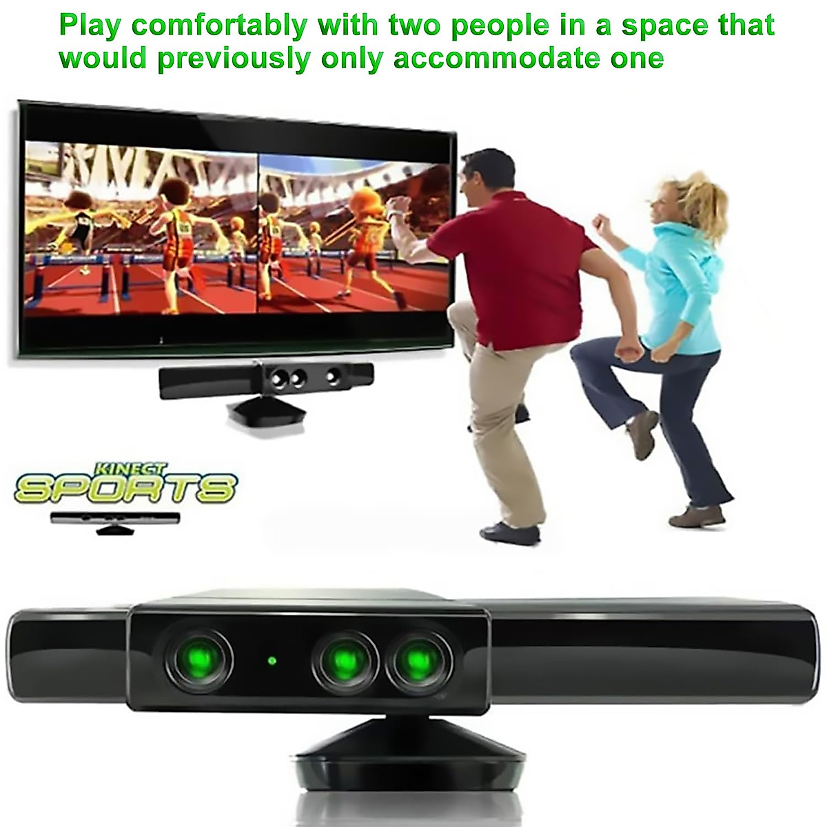 OSTENT Super Zoom Wide-Angle Lens Sensor Range Reduction Adapter for Microsoft Xbox 360 Kinect